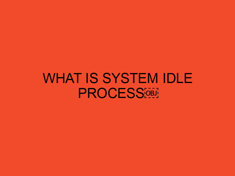 What Is System Idle Process: Diving Deep - DesktopEdge What Is System Idle Process: Diving Deep - DesktopEdge